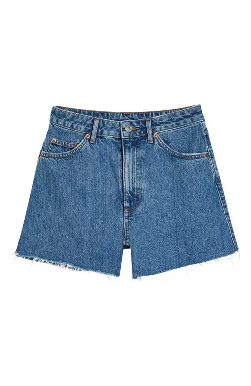 Topshop A-line Ripped Denim Shorts
