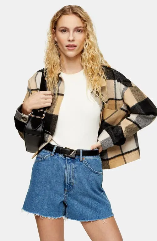 Topshop A-line Ripped Denim Shorts