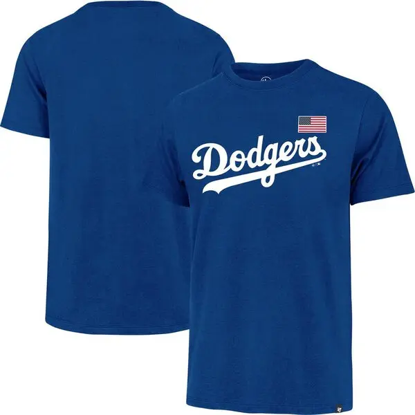 '47 Los Angeles Dodgers Heritage U.s. Flag T-shirt - Royal