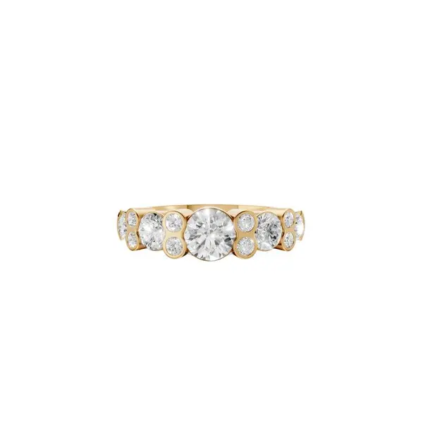 AYA FINE JEWELRY 1.58 Ctw Round Lab Diamond Wedding Band In 14k Gold - Yellow