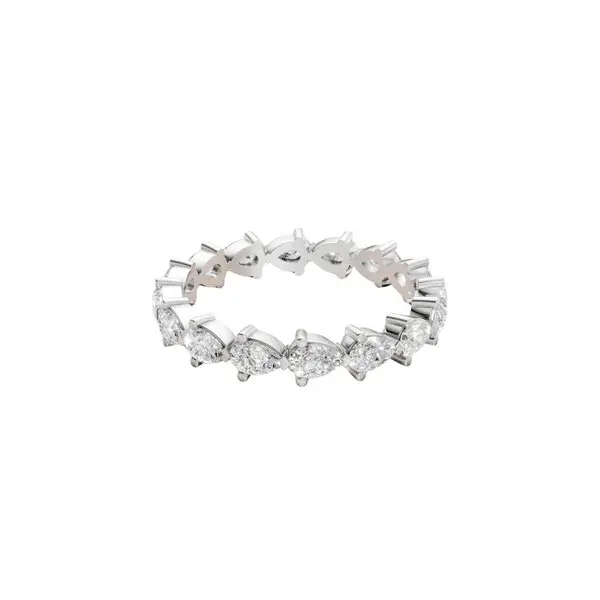 AYA FINE JEWELRY Pear Lab Diamond Eternity Band Ring - White