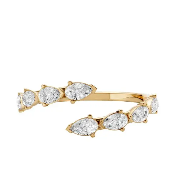 AYA FINE JEWELRY Pear Lab Diamond Bypass Ring In 14k Gold - Yellow