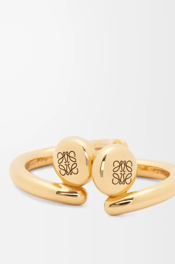 Loewe Anagram Pebble Mini Hoop Earrings - Gold