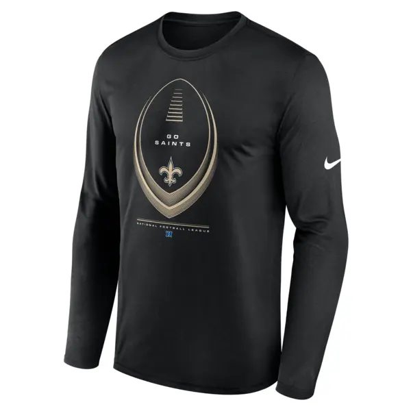 Nike New Orleans Saints Legend Icon Dri-fit Nfl Long-sleeve T-shirt - Black