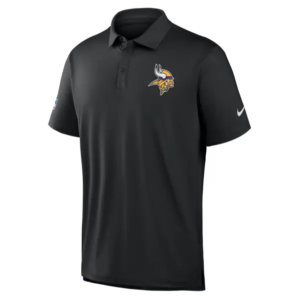 Nike Minnesota Vikings Tour Dri-fit Nfl Polo - Black