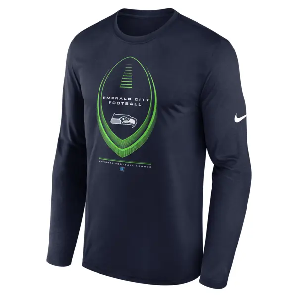 Nike Seattle Seahawks Legend Icon Dri-fit Nfl Long-sleeve T-shirt - Blue