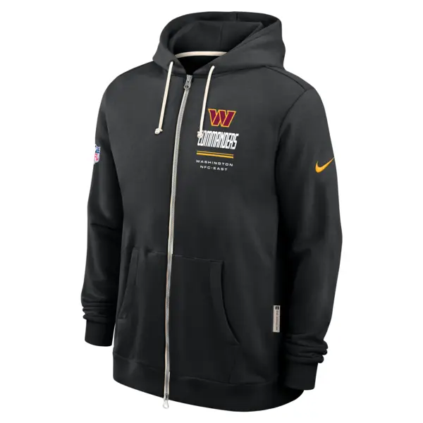 Nike Washington Commanders Sideline Standard Issue Dri-fit Nfl Full-zip Hoodie - Black