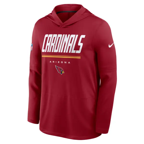 Nike Arizona Cardinals Sideline Dri-fit Nfl Long-sleeve Hooded Top - Red