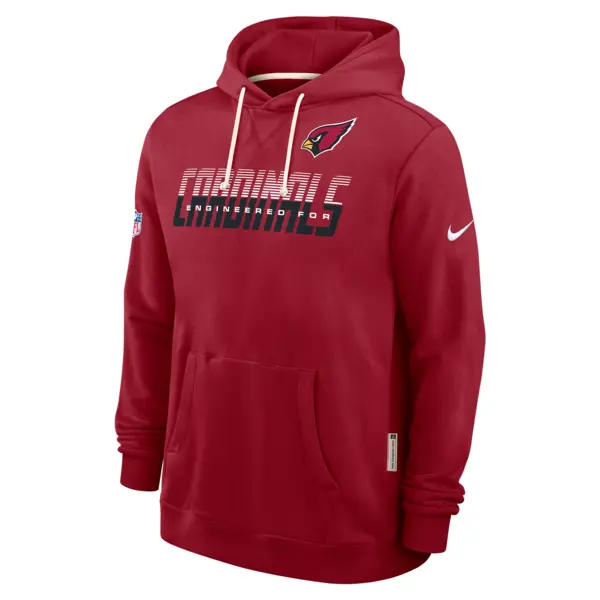 Nike Arizona Cardinals Sideline Standard Issue Dri-fit Nfl Pullover Hoodie - Red