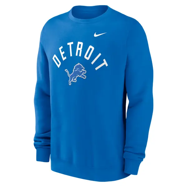 Nike Detroit Lions Club Nfl Pullover Crew - Blue