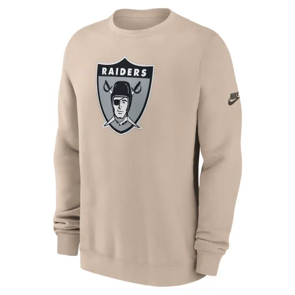 Nike Las Vegas Raiders Rewind Club Nfl Pullover Crew - Brown