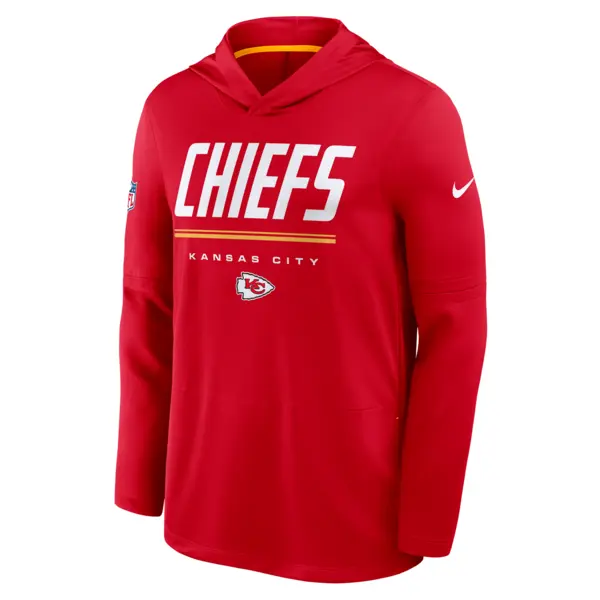 Nike Kansas City Chiefs Sideline Dri-fit Nfl Long-sleeve Hooded Top - Red