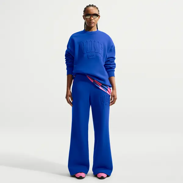 Nike Studio Fleece Medium Weight Oversized Embossed Crew