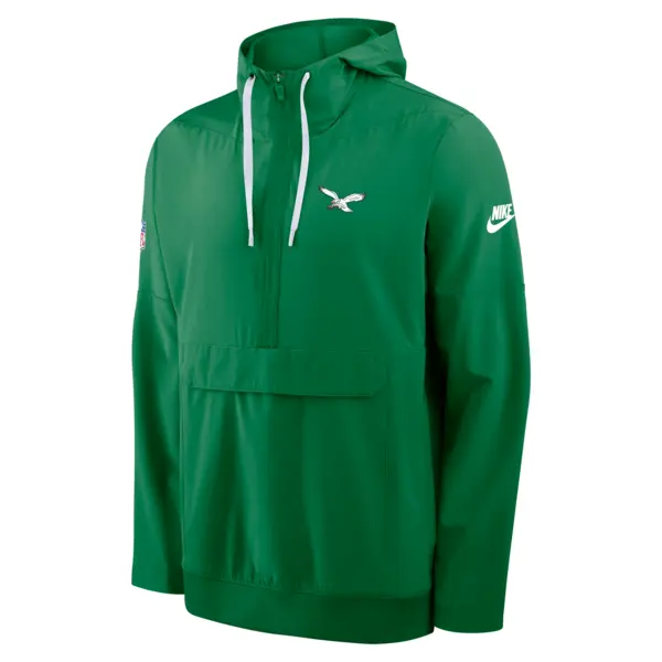 Nike Philadelphia Eagles Alt Anorak Nfl 1/2-zip Hooded Jacket - Green