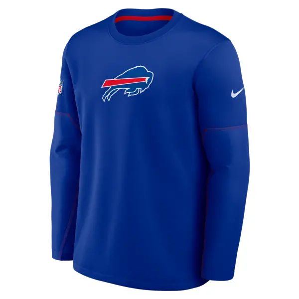Nike Buffalo Bills Sideline Coaches Therma-fit Nfl Long-sleeve T-shirt - Blue