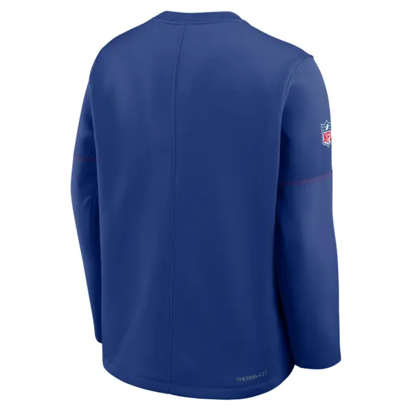 Nike New York Giants Sideline Coaches Therma-fit Long-sleeve T-shirt - Blue
