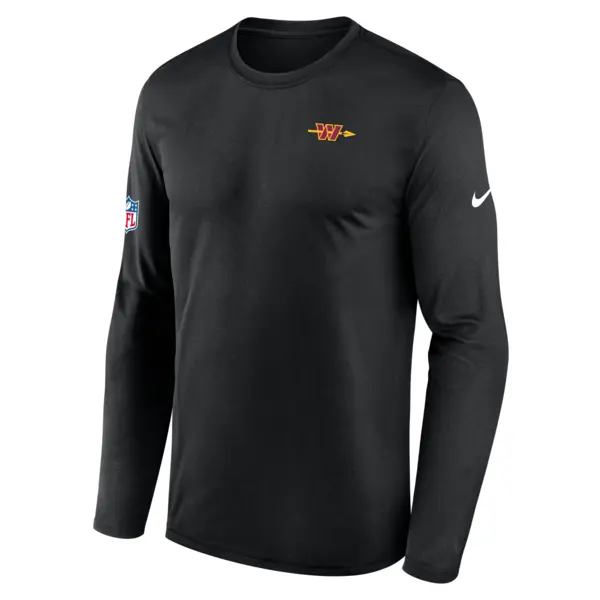 Nike Washington Commanders Alt Legend Logo Dri-fit Nfl Long-sleeve T-shirt - Black