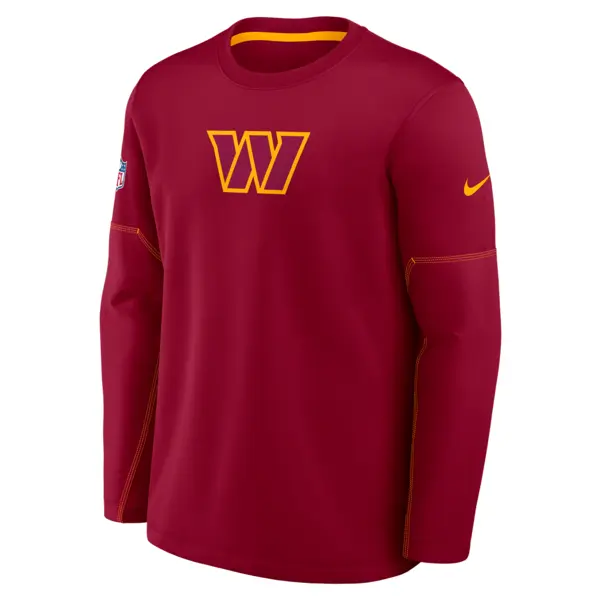 Nike Washington Commanders Sideline Coaches Therma-fit Nfl Long-sleeve T-shirt - Red