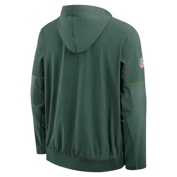 Nike Bay Packers Sideline Anorak Nfl 1/2-zip Hooded Jacket - Green