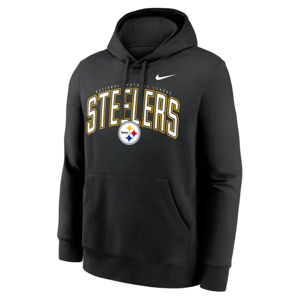 Nike Pittsburgh Steelers Club Nfl Pullover Hoodie - Black