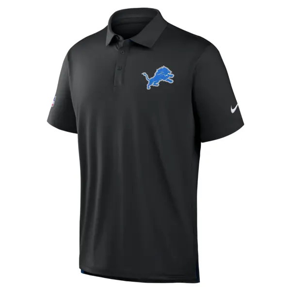 Nike Detroit Lions Tour Dri-fit Nfl Polo - Black