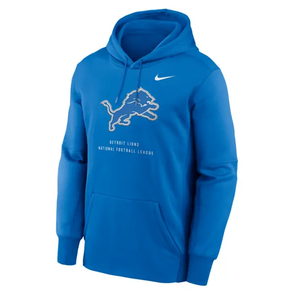 Nike Detroit Lions Therma Nfl Pullover Hoodie - Blue