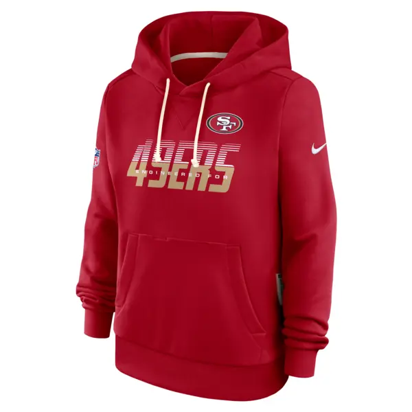Nike San Francisco 49ers Sideline Standard Issue Dri-fit Nfl Pullover Hoodie - Red