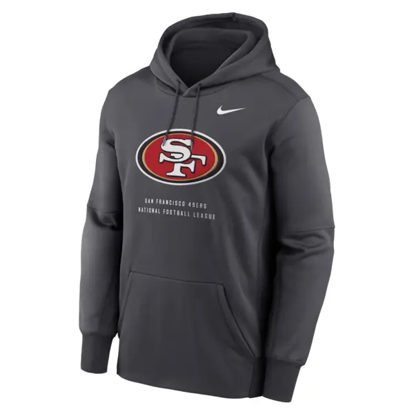 Nike San Francisco 49ers Therma Nfl Pullover Hoodie - Grey