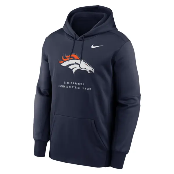 Nike Denver Broncos Therma Nfl Pullover Hoodie - Blue