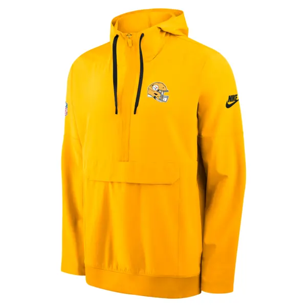 Nike Pittsburgh Steelers Alt Anorak Nfl 1/2-zip Hooded Jacket - Brown