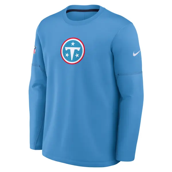 Nike Tennessee Titans Sideline Coaches Therma-fit Nfl Long-sleeve T-shirt - Blue
