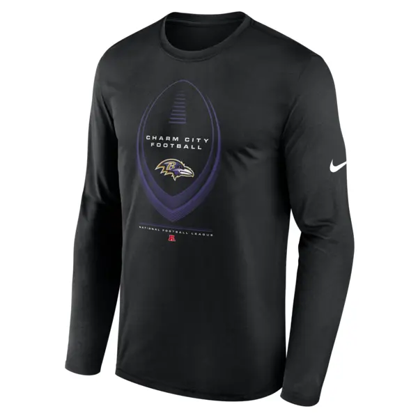 Nike Baltimore Ravens Legend Icon Dri-fit Nfl Long-sleeve T-shirt - Black