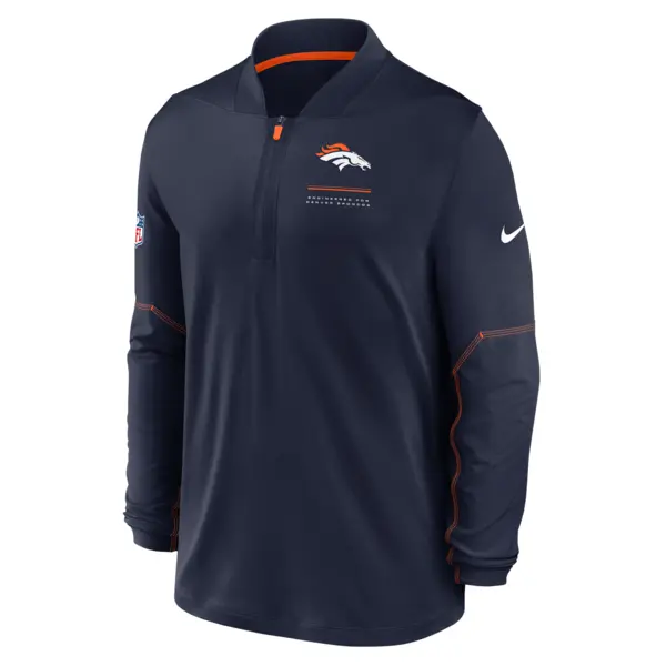 Nike Denver Broncos Sideline Dri-fit Nfl 1/2-zip Top - Blue