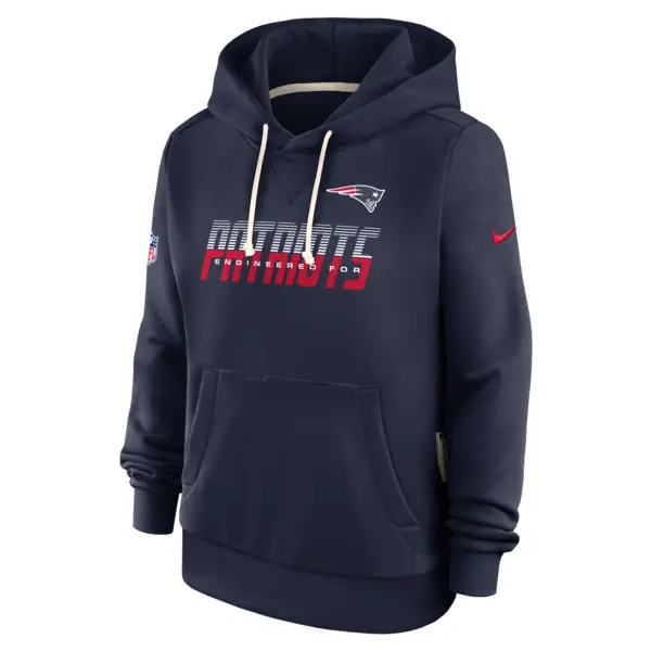 Nike New England Patriots Sideline Standard Issue Dri-fit Nfl Pullover Hoodie - Blue