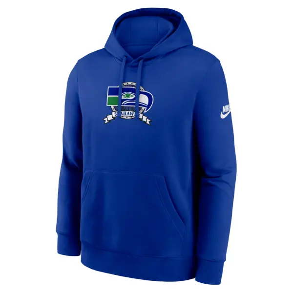 Nike Seattle Seahawks Rewind Club Nfl Pullover Hoodie - Blue