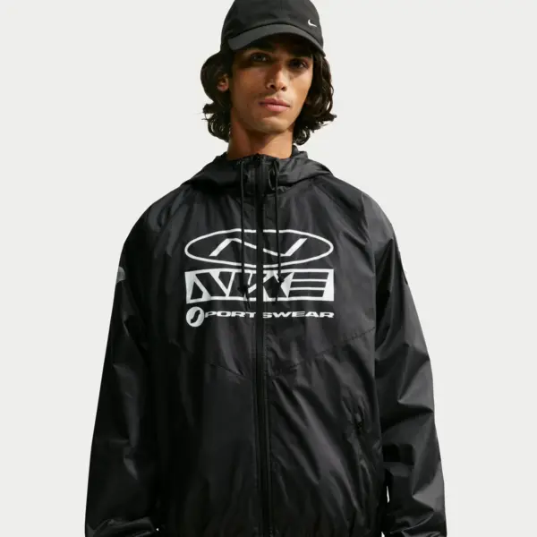Nike Windrunner Storm-fit Graphic Jacket - Black