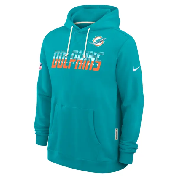 Nike Miami Dolphins Sideline Standard Issue Dri-fit Nfl Pullover Hoodie - Green