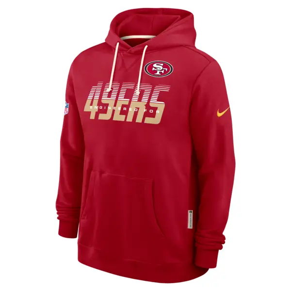 Nike San Francisco 49ers Sideline Standard Issue Dri-fit Nfl Pullover Hoodie - Red
