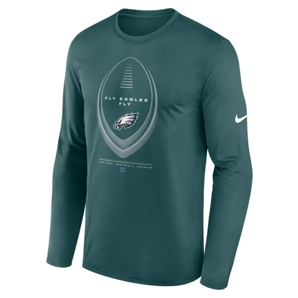Nike Philadelphia Eagles Legend Icon Dri-fit Nfl Long-sleeve T-shirt - Green