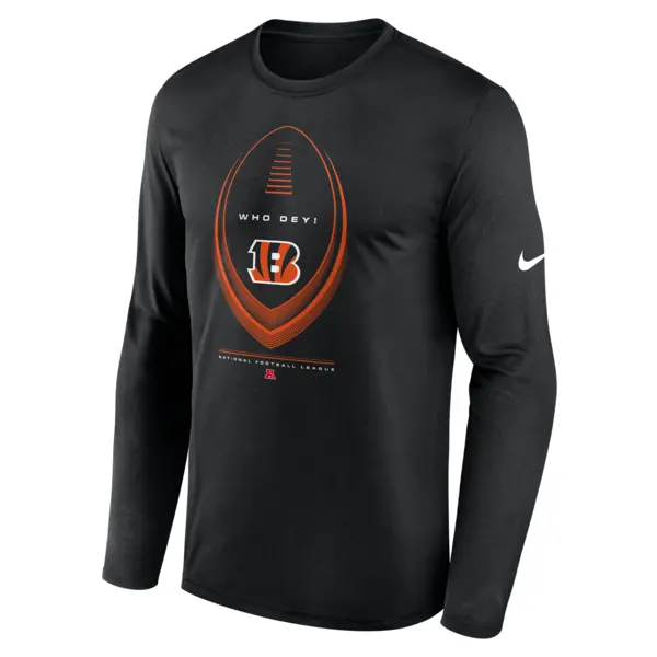 Nike Cincinnati Bengals Legend Icon Dri-fit Nfl Long-sleeve T-shirt - Black