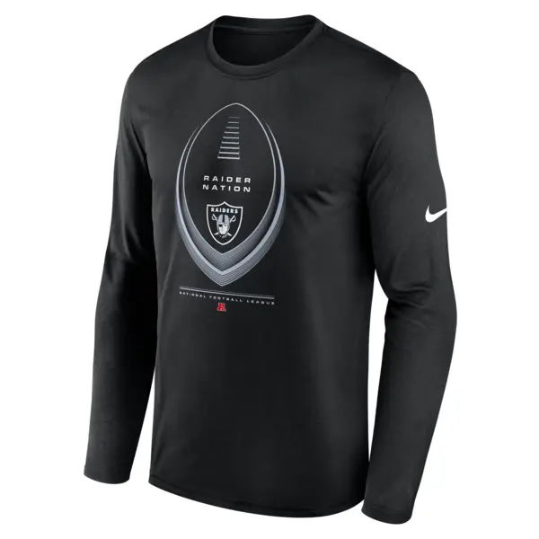 Nike Las Vegas Raiders Legend Icon Dri-fit Nfl Long-sleeve T-shirt - Black