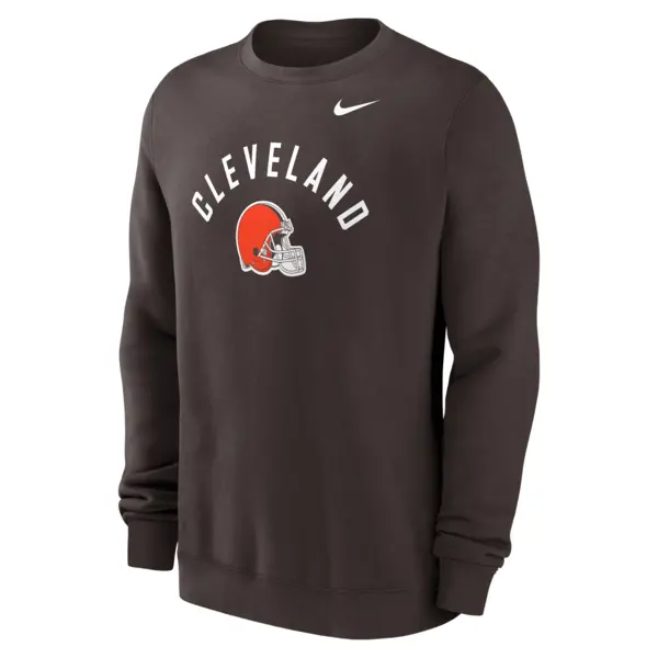 Nike Cleveland Browns Club Nfl Pullover Crew - Brown