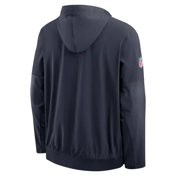Nike Chicago Bears Nfl Anorak 1/2-zip Hooded Jacket - Blue