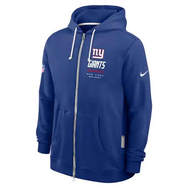 Nike New York Giants Sideline Standard Issue Dri-fit Nfl Full-zip Hoodie - Blue