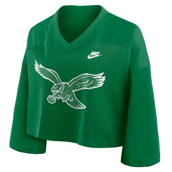 Nike Philadelphia Eagles Rewind Fashion Dri-fit Nfl Cropped Jersey - Green