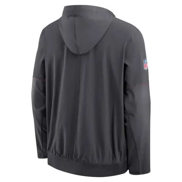 Nike Cleveland Browns Sideline Anorak 1/2-zip Hooded Jacket - Grey