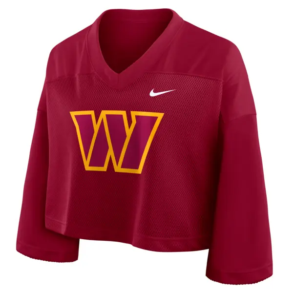 Nike Washington Commanders Rewind Fashion Dri-fit Nfl Cropped Jersey - Red