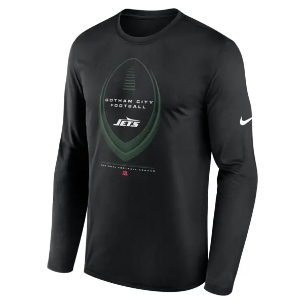 Nike New York Jets Legend Icon Dri-fit Nfl Long-sleeve T-shirt - Black