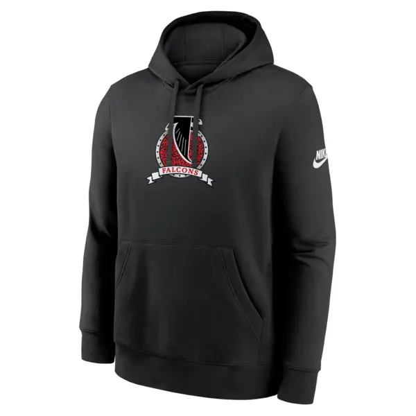Nike Atlanta Falcons Rewind Club Nfl Pullover Hoodie - Black