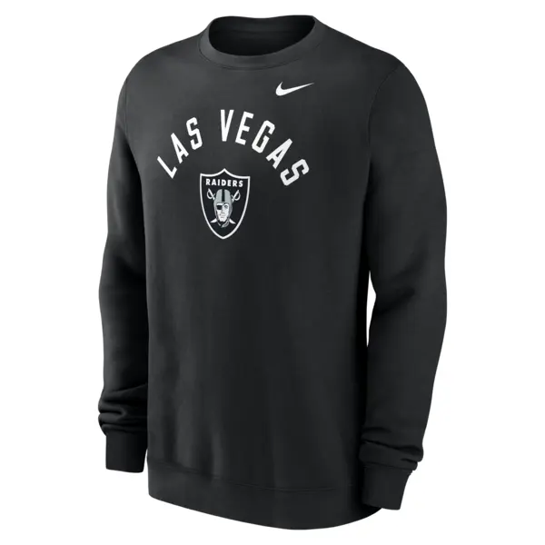 Nike Las Vegas Raiders Club Nfl Pullover Crew - Black